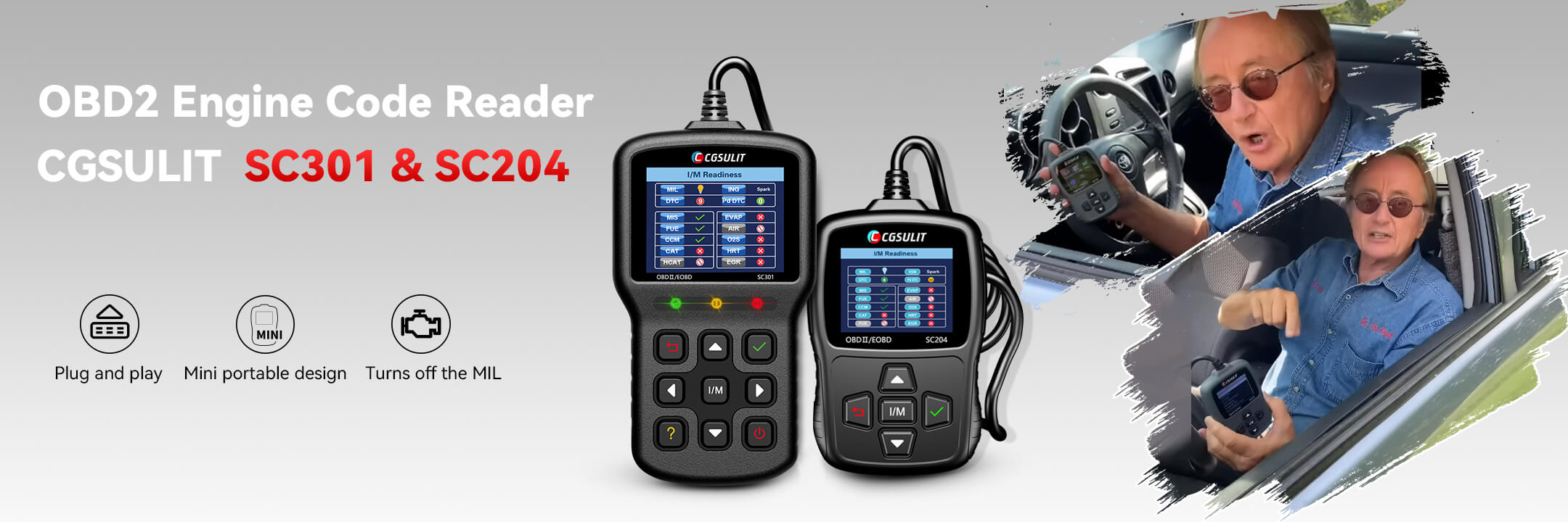 CGSULIT 2024 Newest OBD2 Scanner Check Engine Light Reader