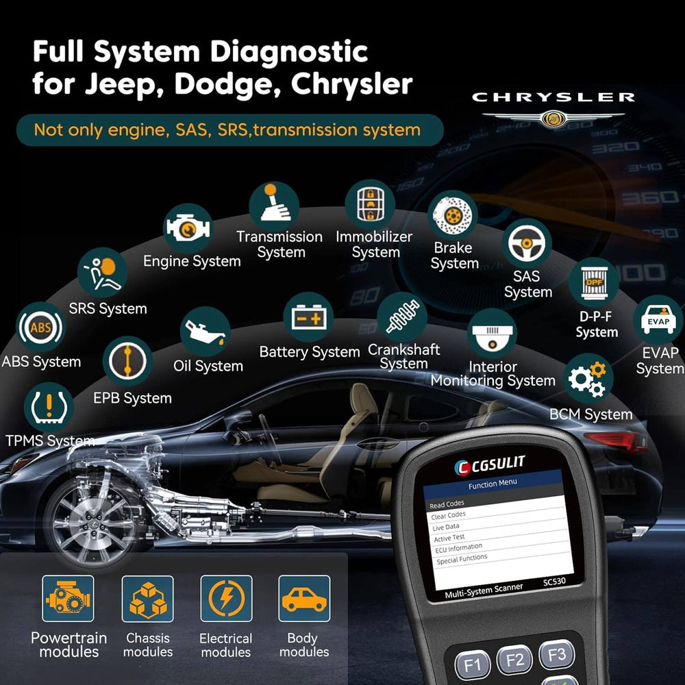 CGSULIT SC530 Chrysler/ Jeep/ Dodge OBD2 Scanner Scan Tool