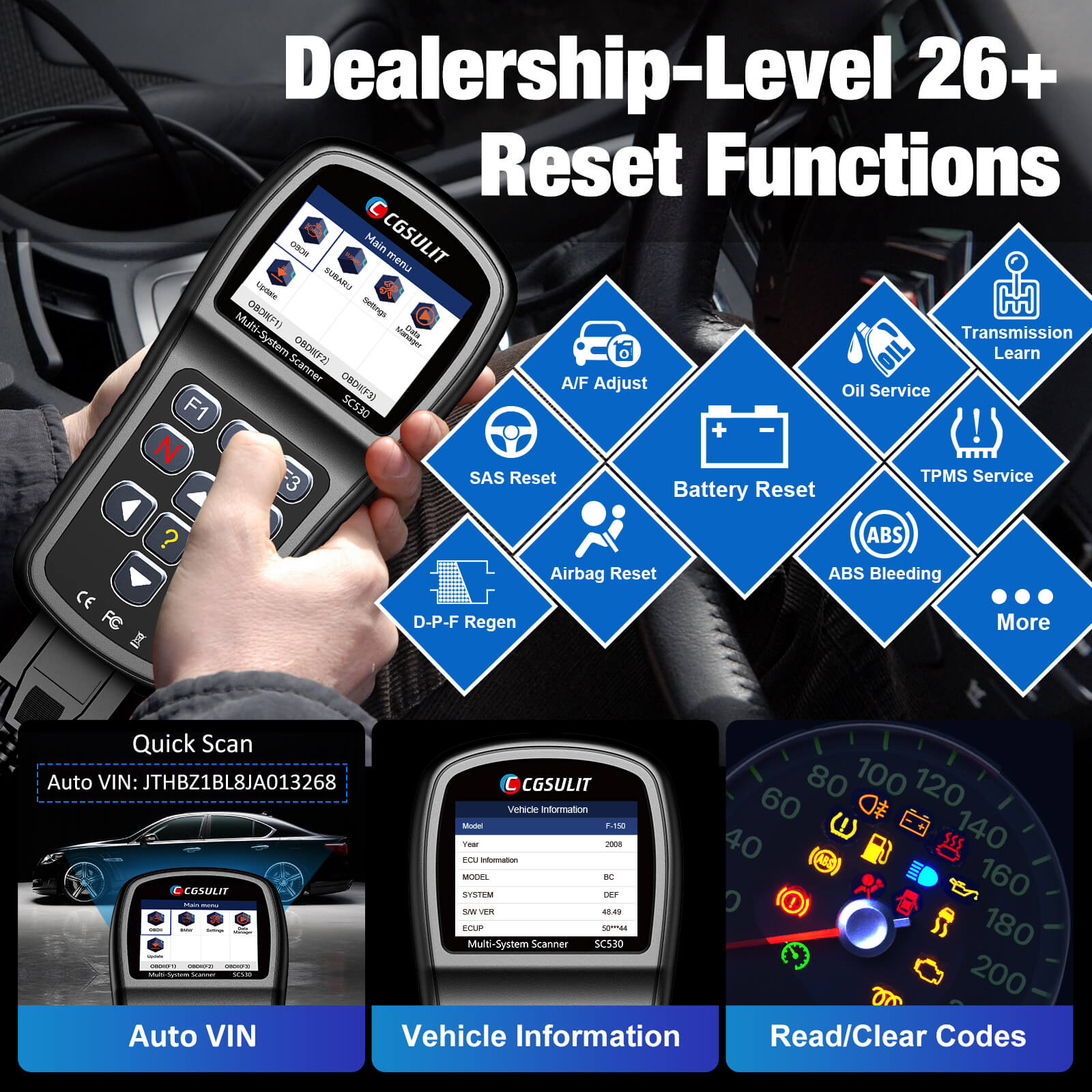 CGSULIT SC530 Subaru Scan Tool OBD2 Diagnositc Bi Directional Scanner