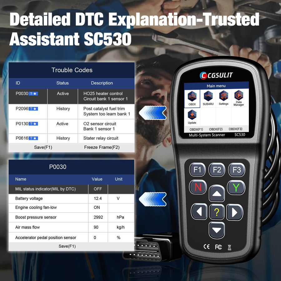 CGSULIT SC530 Subaru Scan Tool OBD2 Diagnositc Bi Directional Scanner